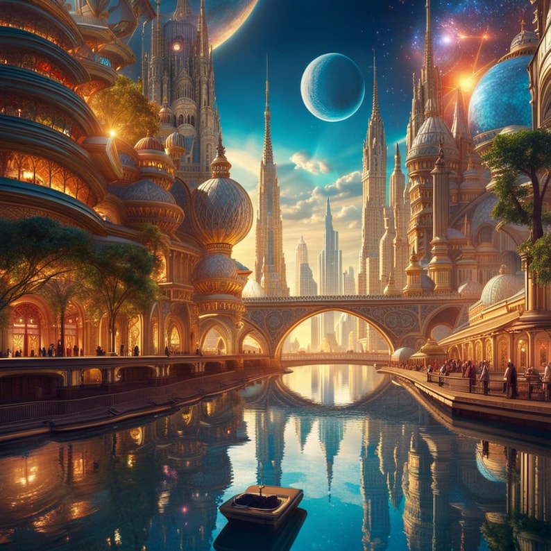 Nova Metropolis Otherworldly City, Digital Download, Digital Print ...