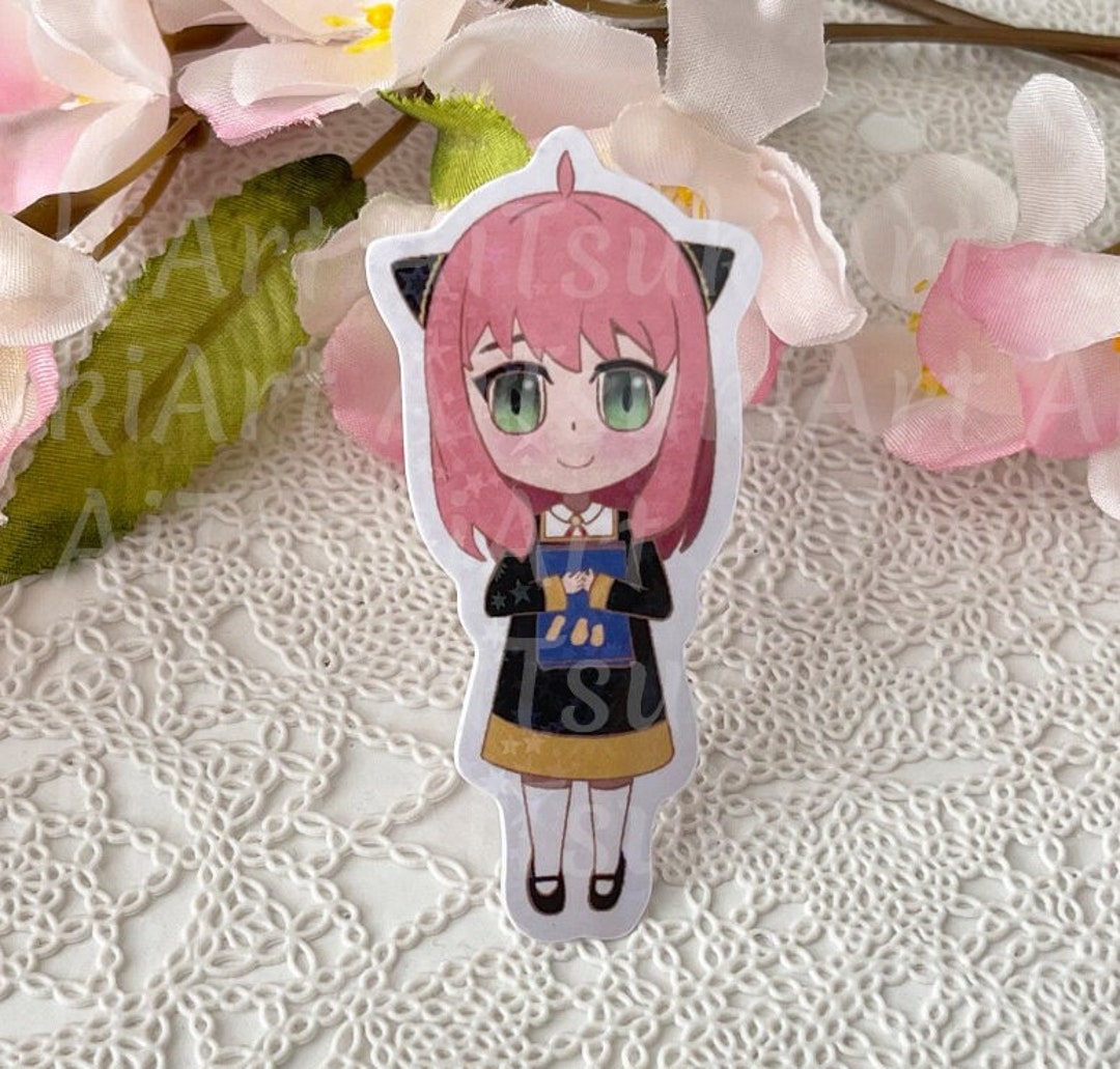 Anya Chibi Holographic Sticker - Etsy