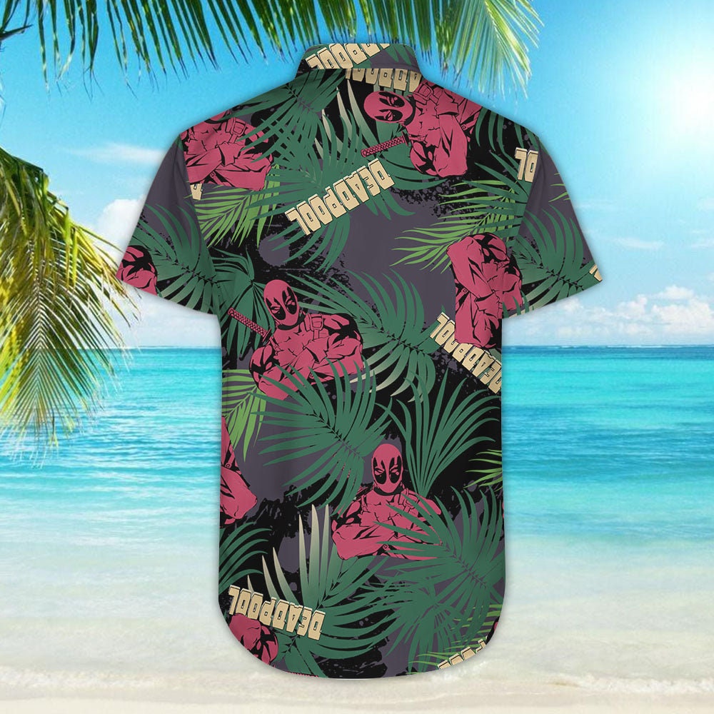 Marvel Deadpool Tropical Woven Hawaiian Shirt Designed & Sold By Brian ...