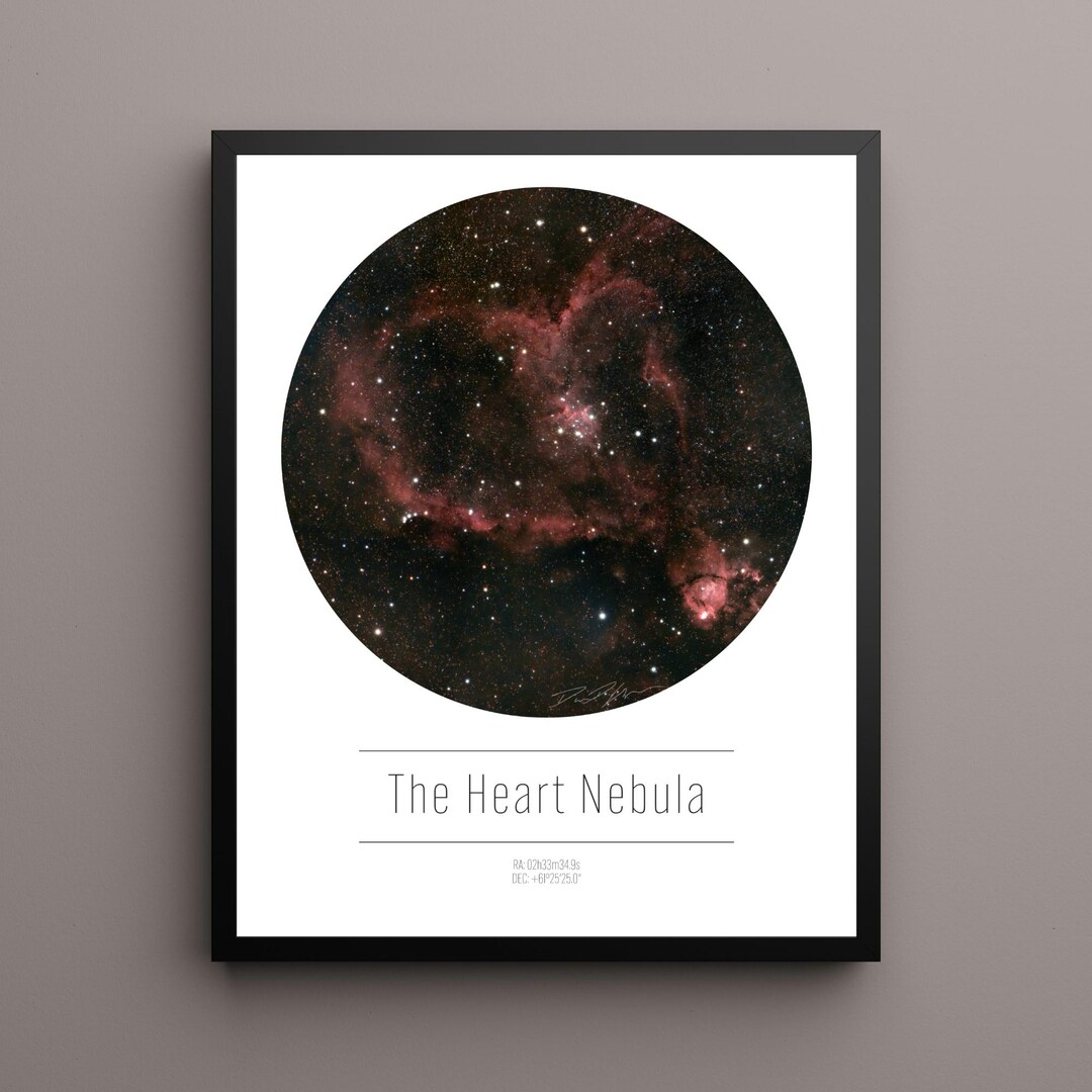 Heart Nebula Space Educational Office Christmas Gift Poster Hubble JWST ...