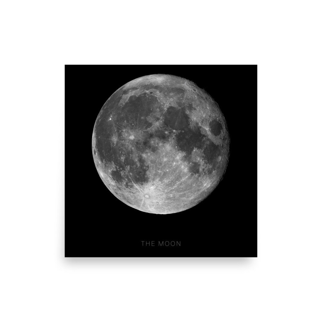 Full Moon Poster Space Posters High-resolution Sci-fi - Etsy