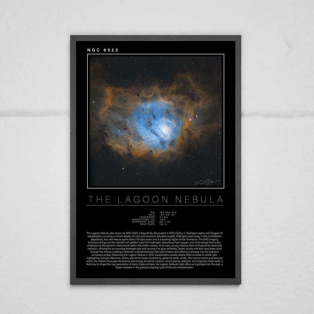 Original Lagoon Nebula Print | Space Educational Poster | Christmas ...