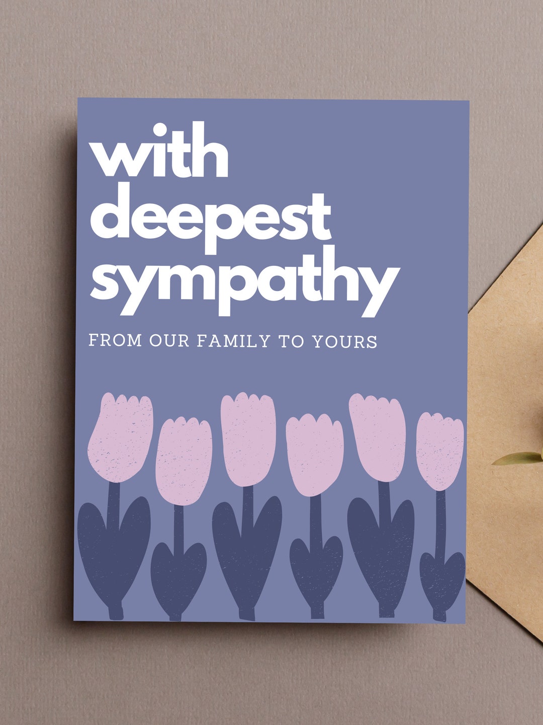 Printable Purple Flower Sympathy Card (8.5 X 11in) - Etsy
