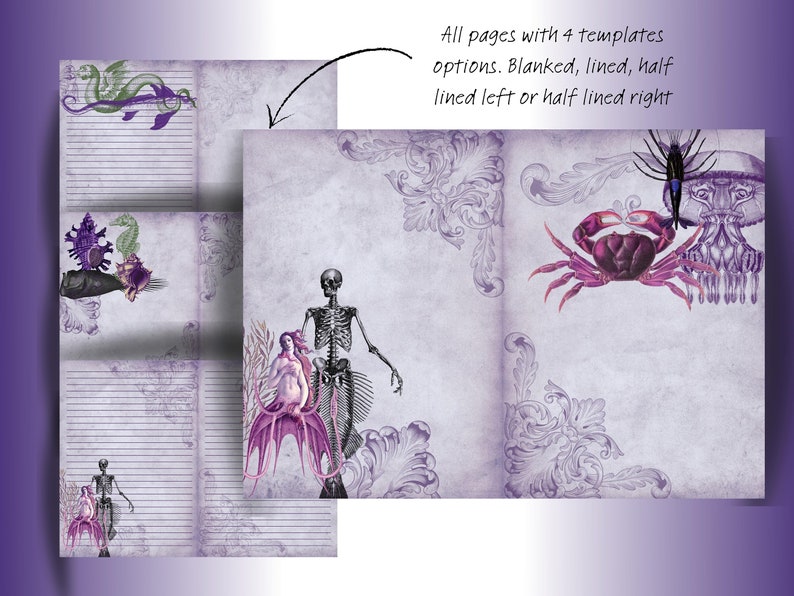 Printable Grimoire Pages, Blank Grimoire, Witch Pages, Book of Shadows ...