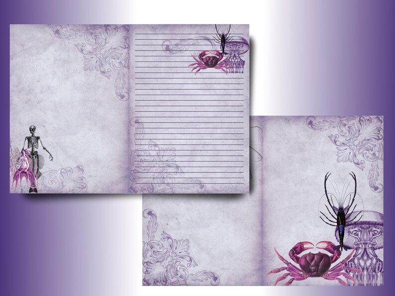 Printable Grimoire Pages, Blank Grimoire, Witch Pages, Book of Shadows ...