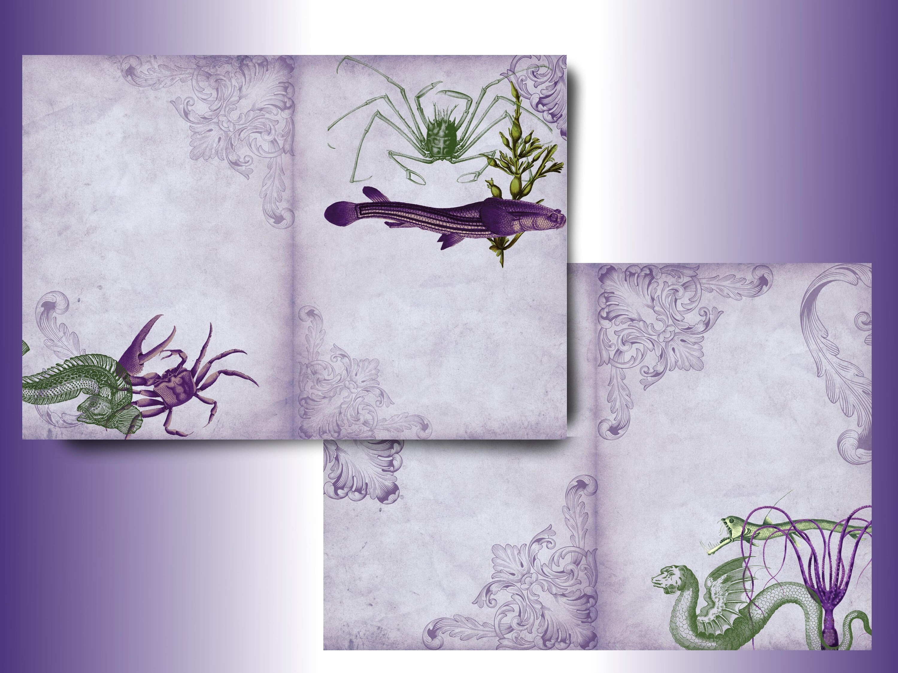 Printable Grimoire Pages, Blank Grimoire, Witch Pages, Book of Shadows ...