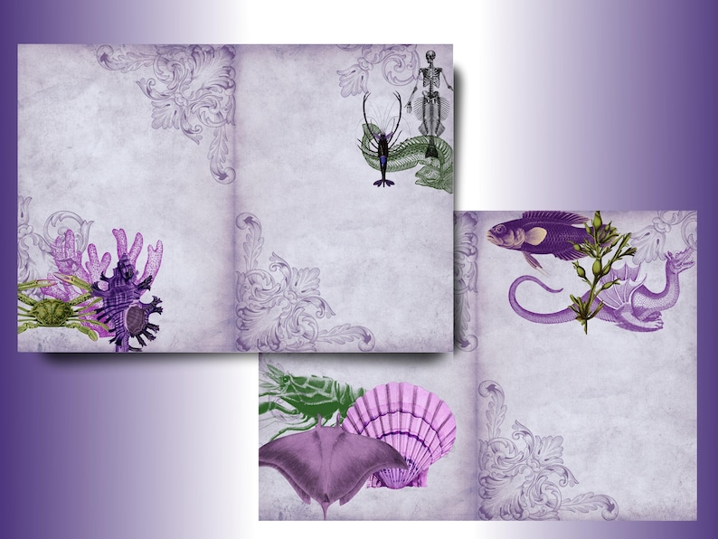 Printable Grimoire Pages, Blank Grimoire, Witch Pages, Book of Shadows ...