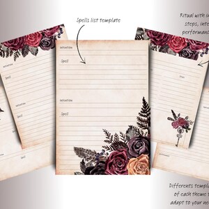 Printable Grimoire Pages, Blank Grimoire, Pink Pages Printable, Book of ...