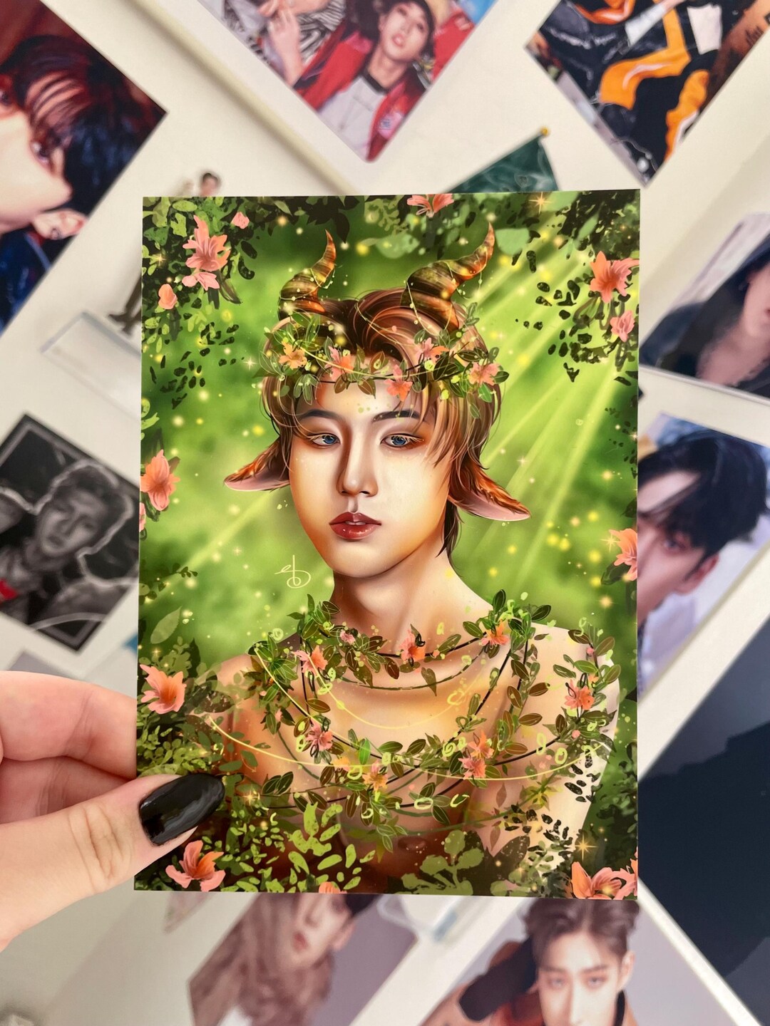Han - Stray Kids Art Print/pc, Green Satyr, K-pop Prints. - Etsy