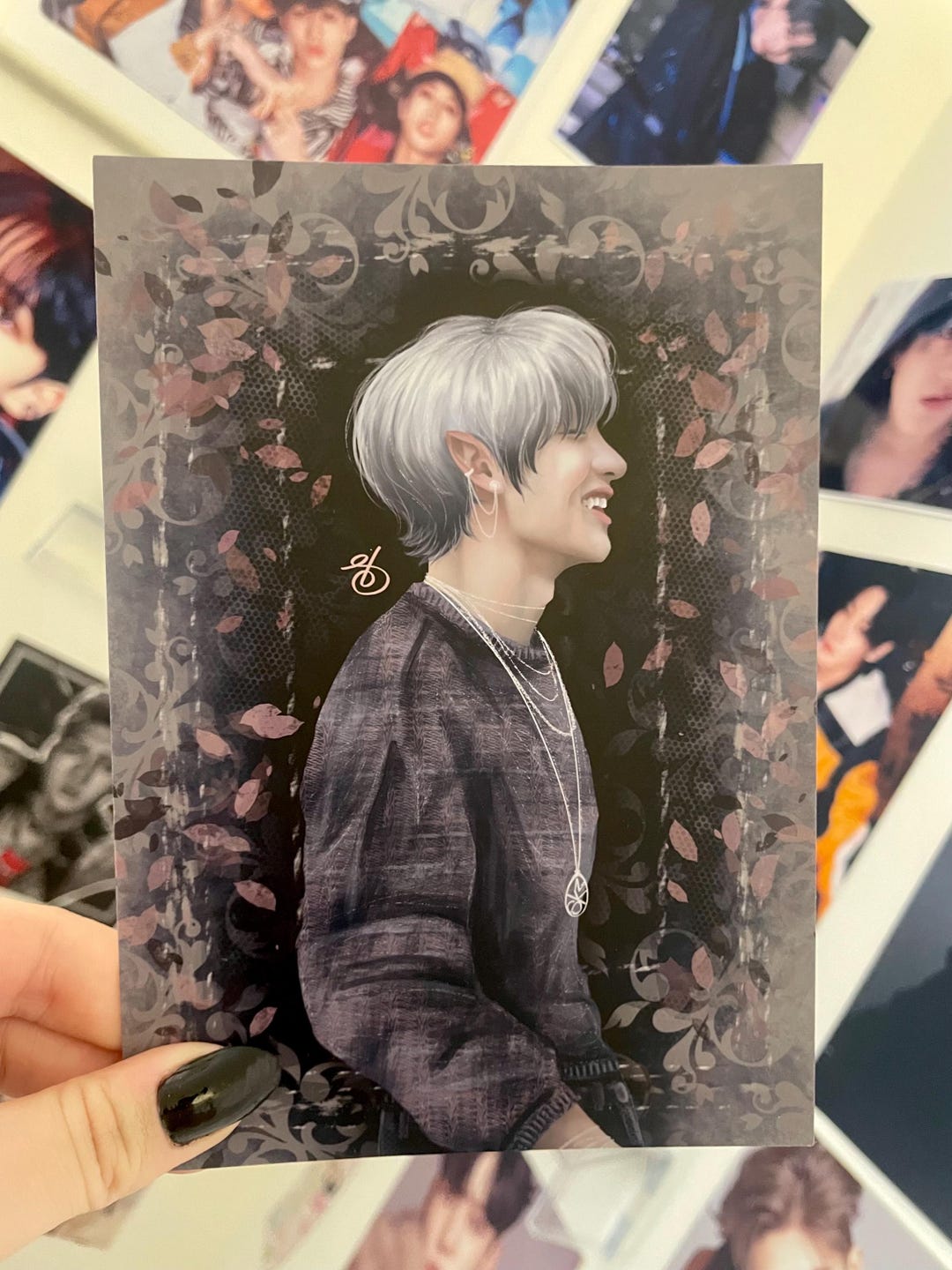Bang Chan - Stray Kids Art Print/pc, Blue Leaves, K-pop Prints. - Etsy