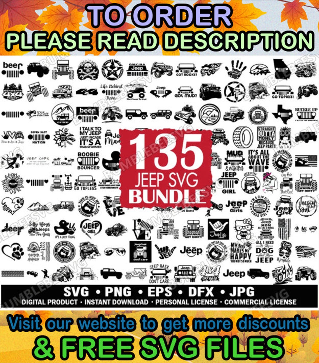 135 Jeep Svg Bundle Jeep Svg Jeep Cricut Jeep Life Svg - Etsy