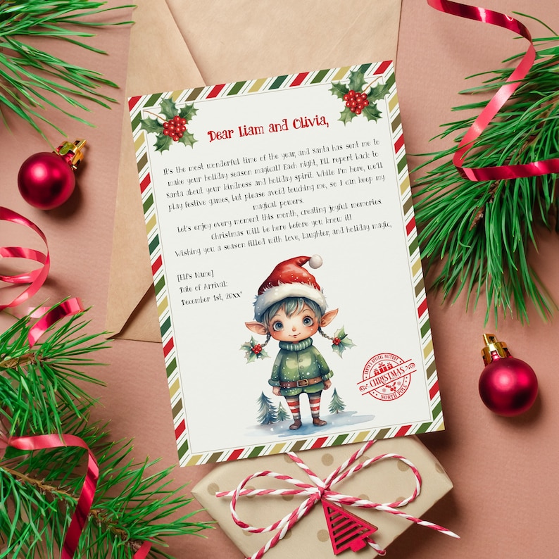 Editable Elf Arrival Letter Return Letter Christmas Elf I'm Back Elf ...