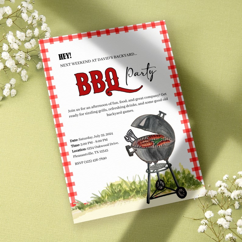 Editable BBQ Party Invitation Template - Customizable Corjl Backyard ...