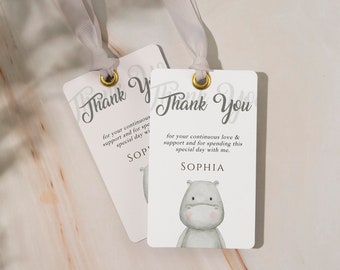 Editable Bear Baby Shower Favor Tags Bear Gift Tags Watercolor Teddy ...