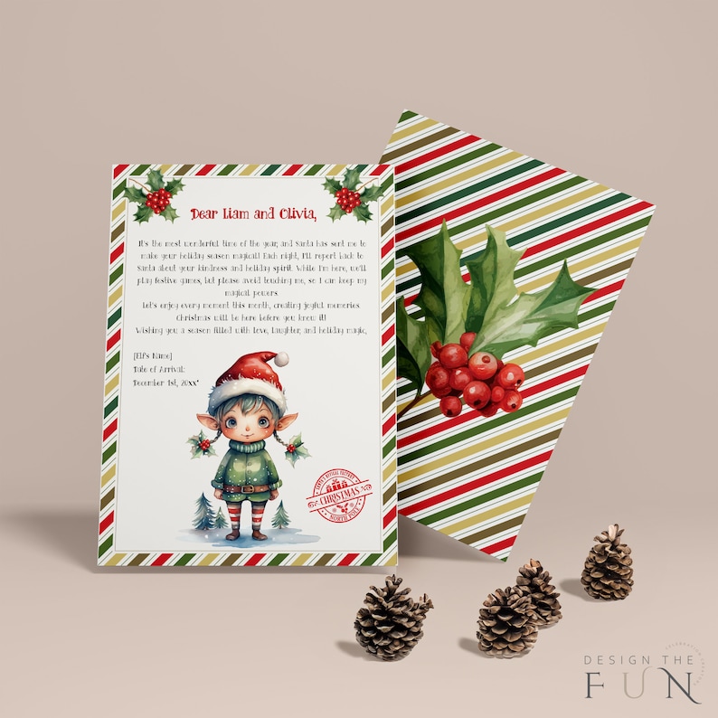 Editable Elf Arrival Letter Return Letter Christmas Elf I'm Back Elf ...
