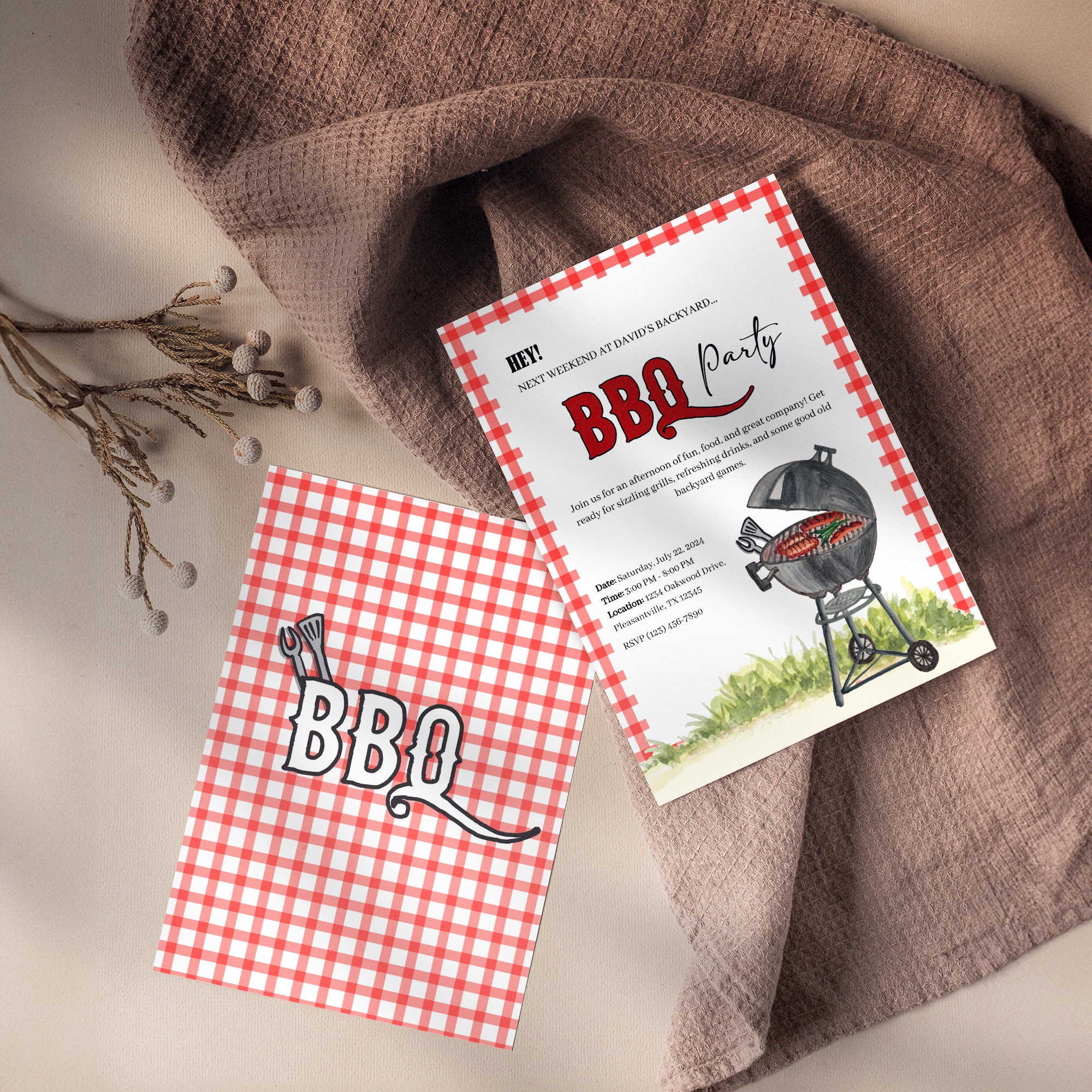 Editable BBQ Party Invitation Template - Customizable Corjl Backyard ...