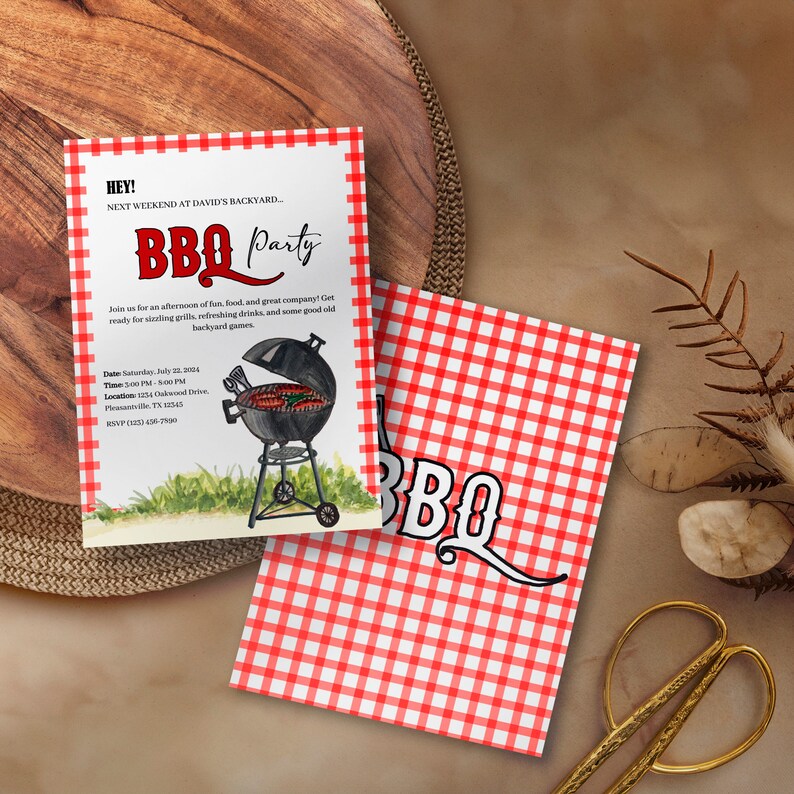 Editable BBQ Party Invitation Template - Customizable Corjl Backyard ...