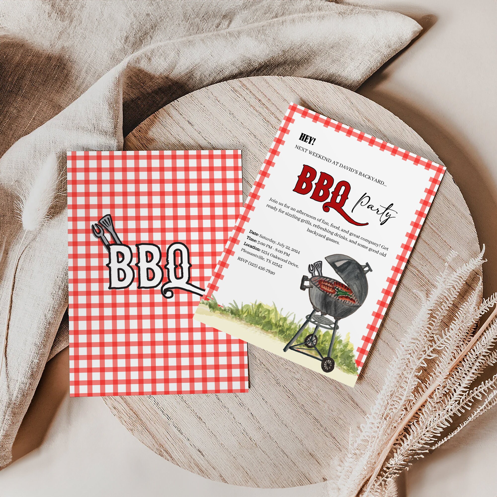 Editable BBQ Party Invitation Template - Customizable Corjl Backyard ...