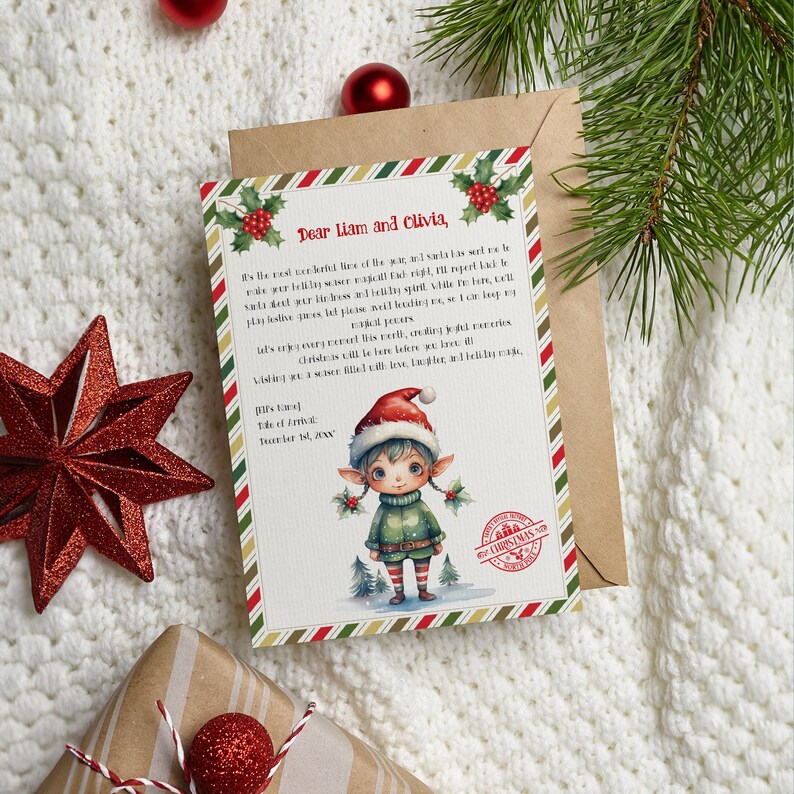 Editable Elf Arrival Letter Return Letter Christmas Elf I'm Back Elf ...