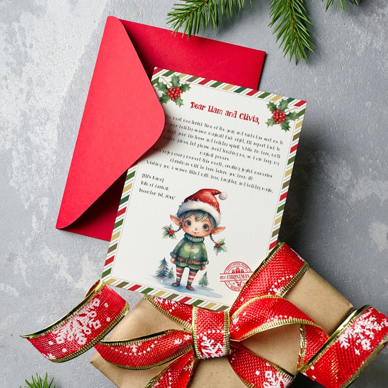 Editable Elf Arrival Letter Return Letter Christmas Elf I'm Back Elf ...