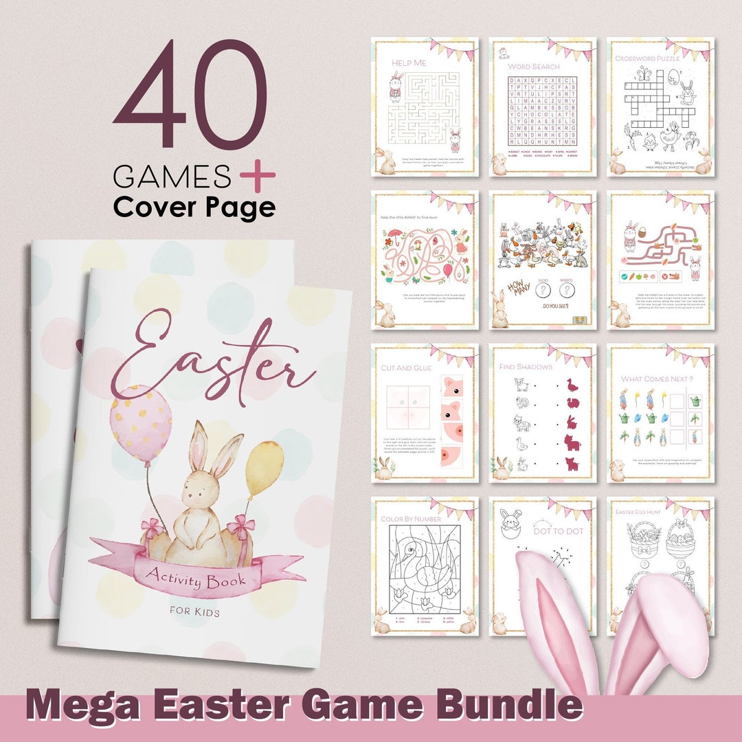 Easter Games Mega Bundle Activity Book for Kids, Easter Party Games ...