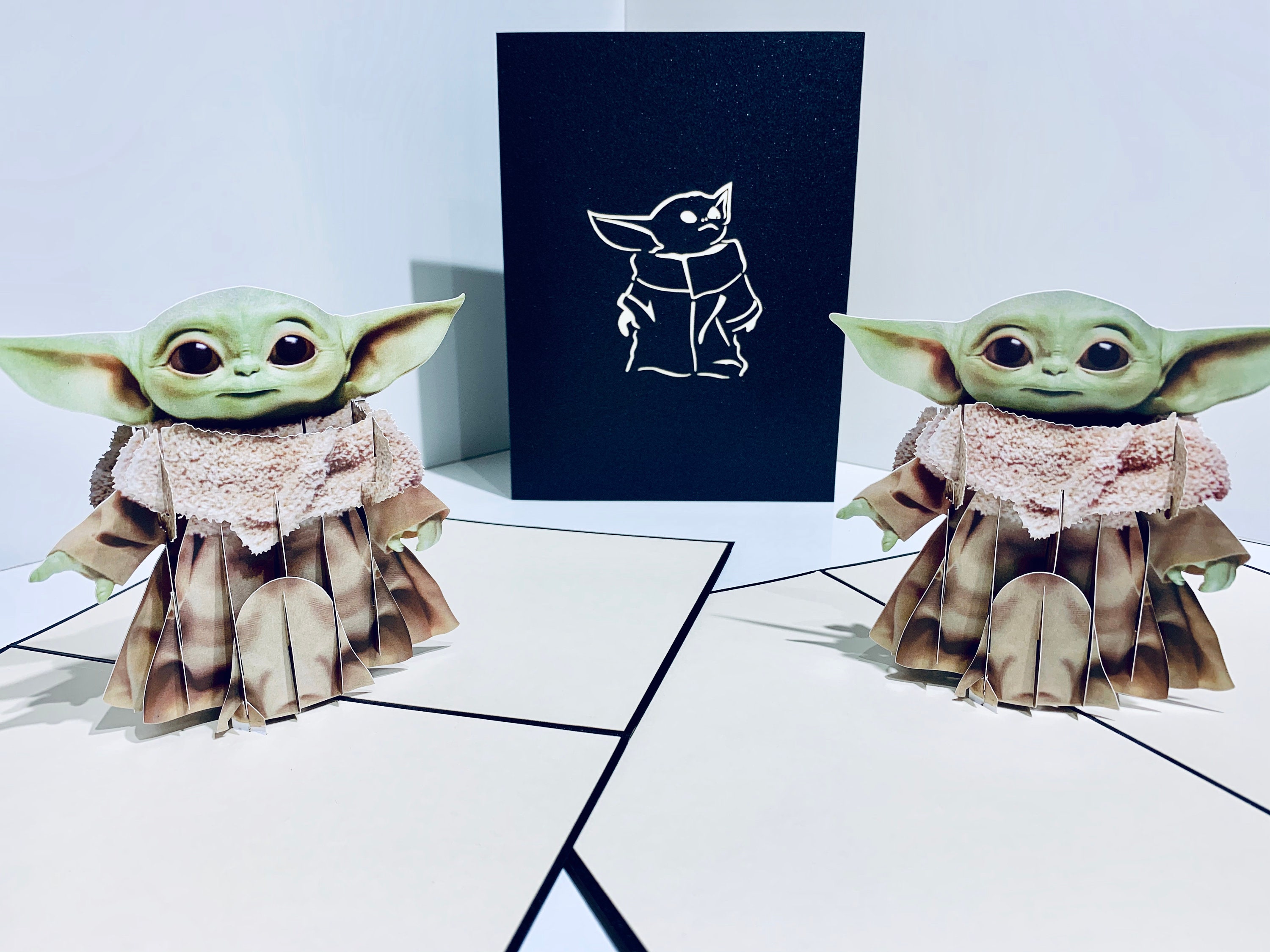 Super Cute BABY YODA Star Wars Happy Birthday 3D Pop up Greeting Card ...