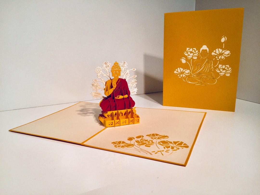 Metallic Gold Buddha Yoga Card Created by Origami Pop Cards - Hand Made ...