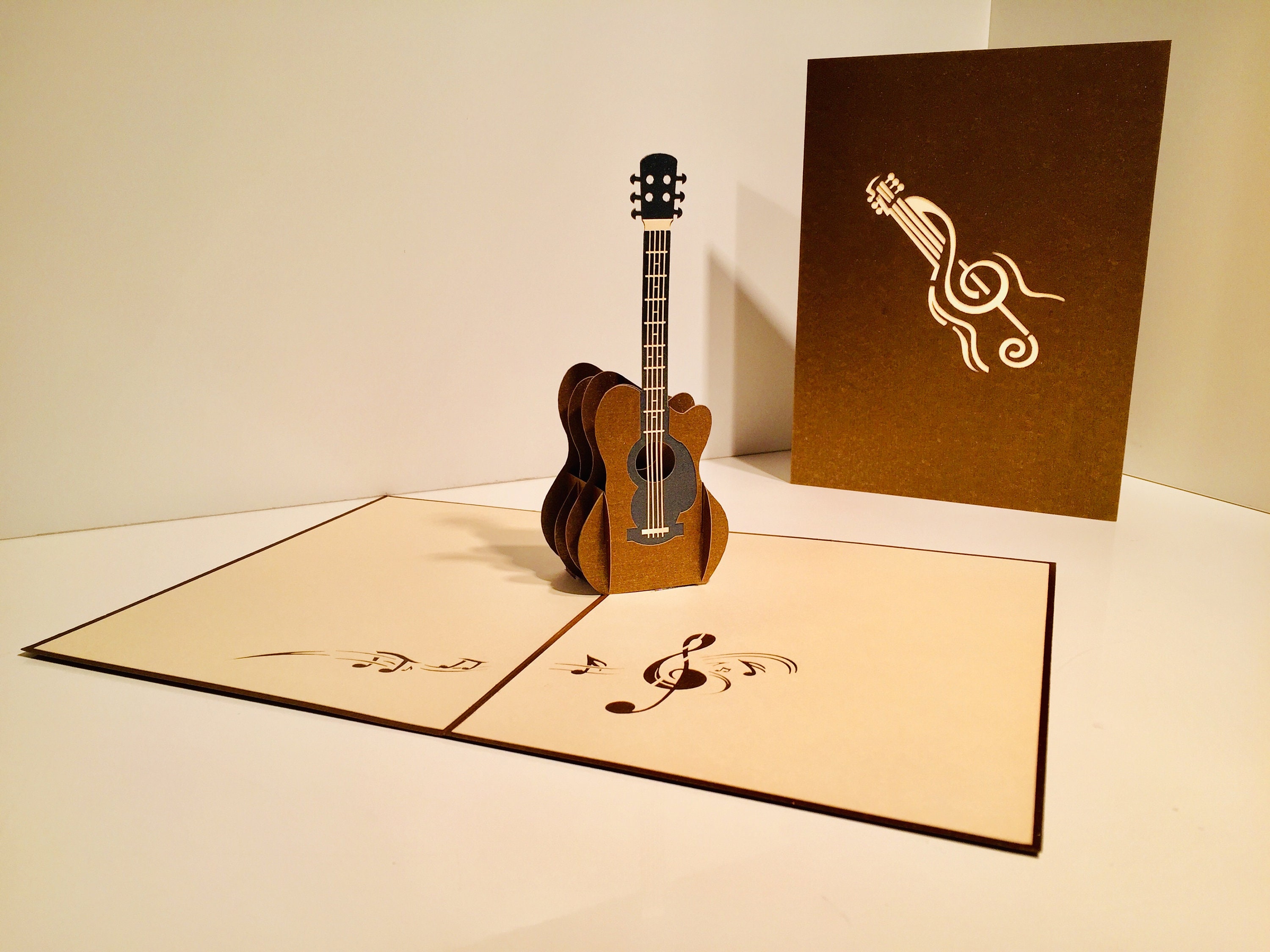 Large Guitar Card Created by Origami Pop 3D Paper Pop up Cards ...