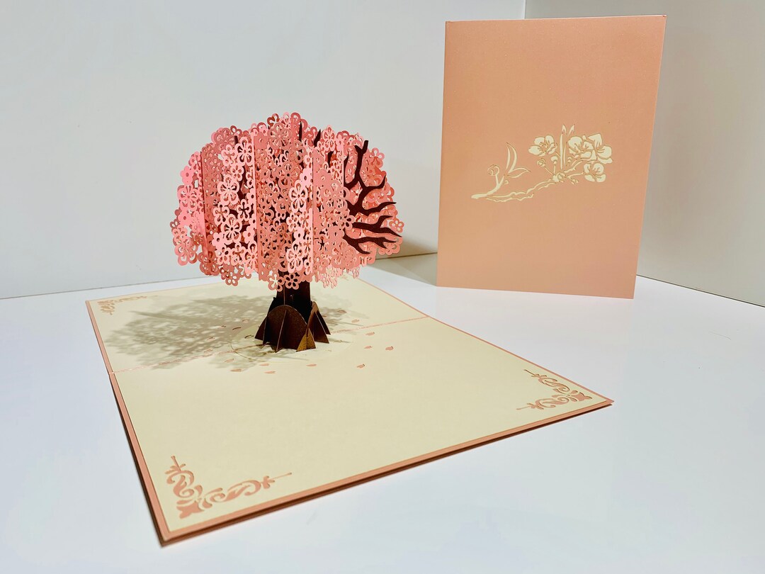 Pink Cherry Blossom Tree Card - Created by Origami Pop Cards Sydney ...