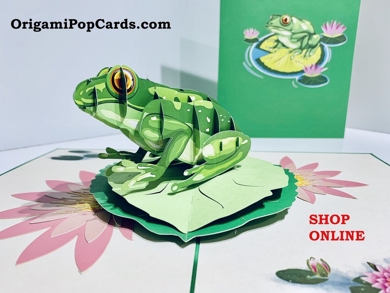 Australian Green Tree Frog Card - Created by Origami Pop Cards Sydney ...