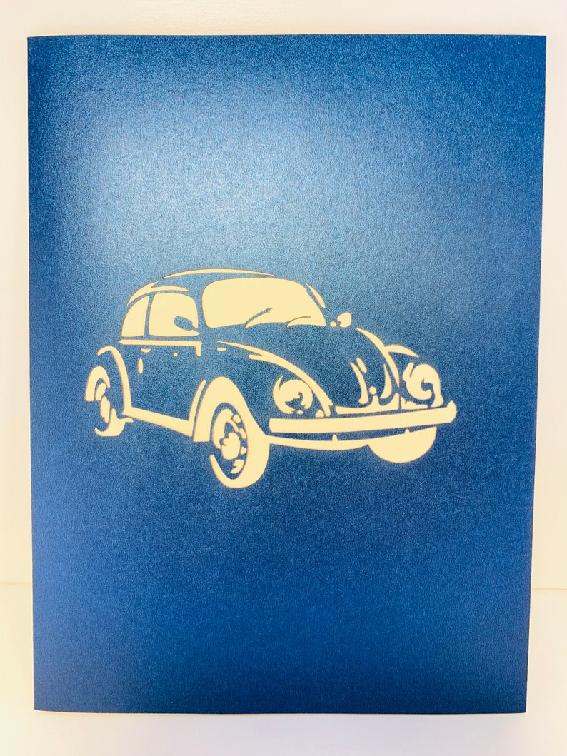 Blue Navy Vintage Car VW Perfect for Happy Father's Day 3D Pop up ...