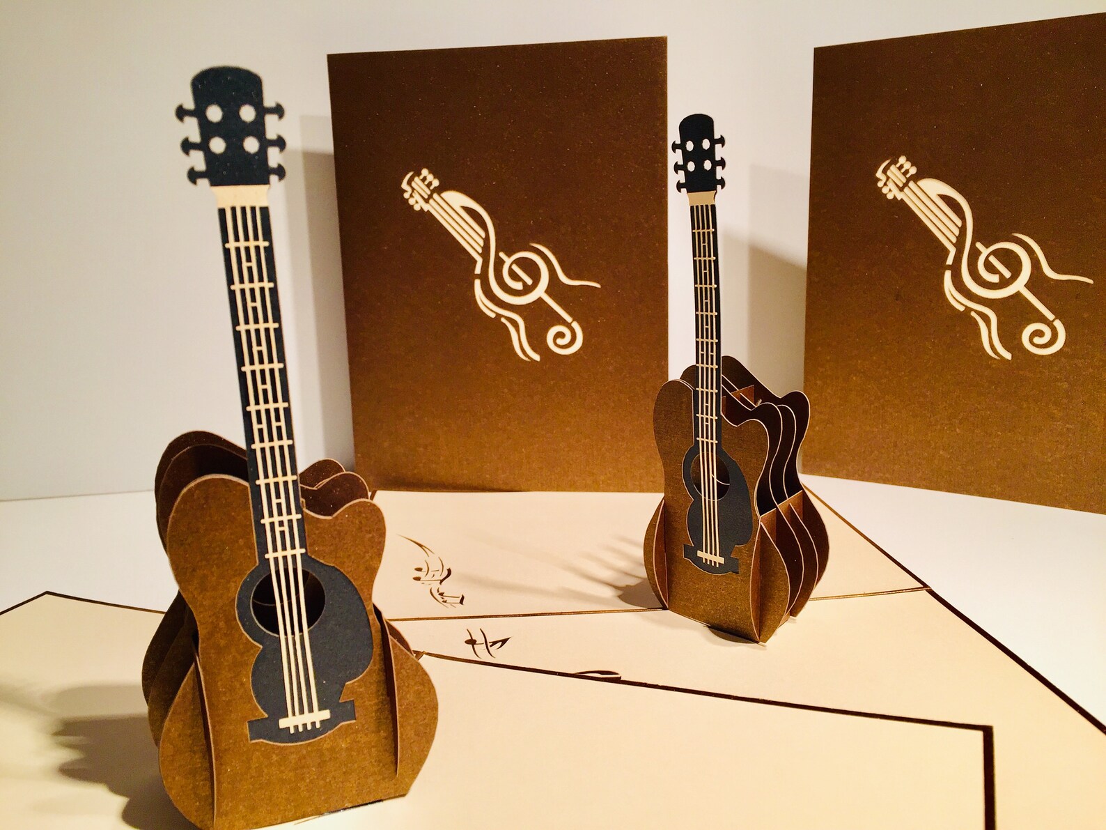 Large Guitar Card Created by Origami Pop 3D Paper Pop up Cards ...