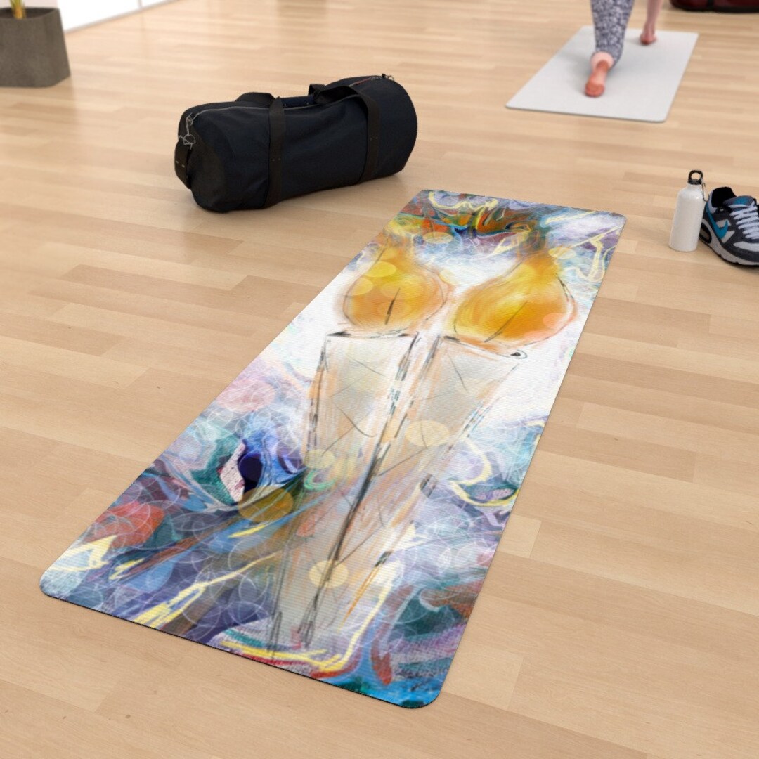 Yoga Mat Shabbat Candles 1 - Etsy UK