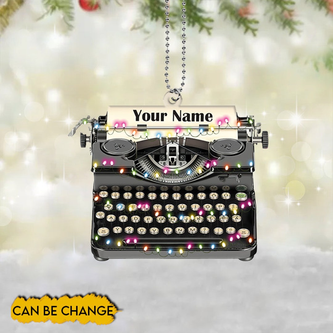 Personalized Typewriter Christmas Ornament Gift for Typewriter - Etsy