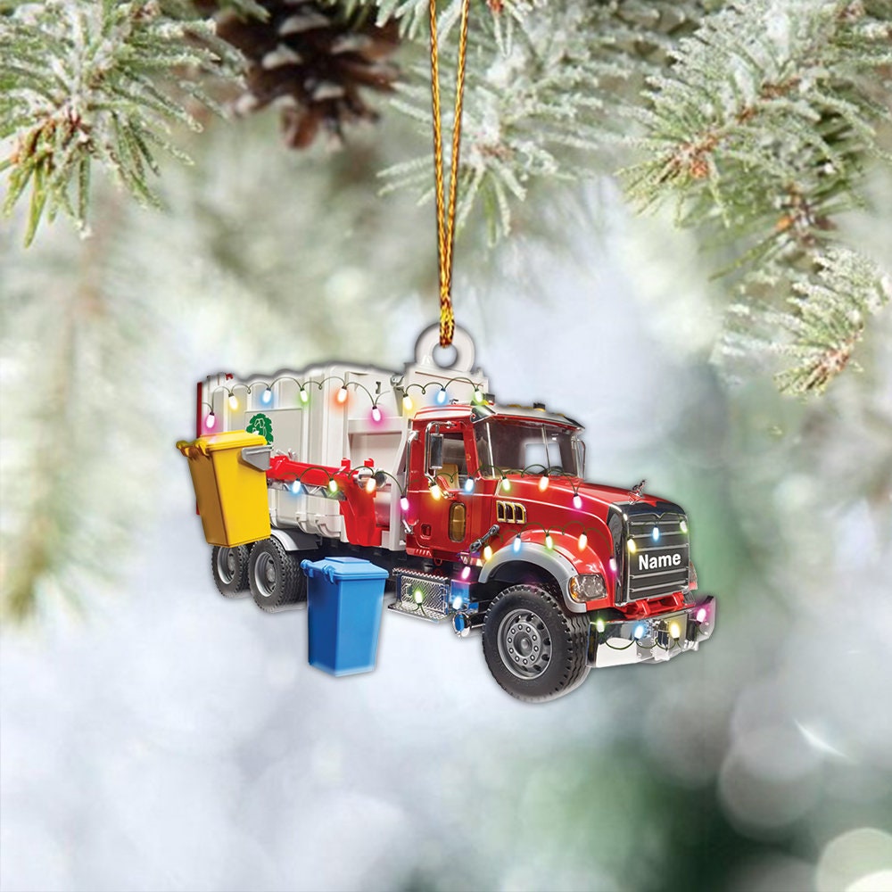 Personalized Garbage Truck Christmas Ornament Trash Truck - Etsy