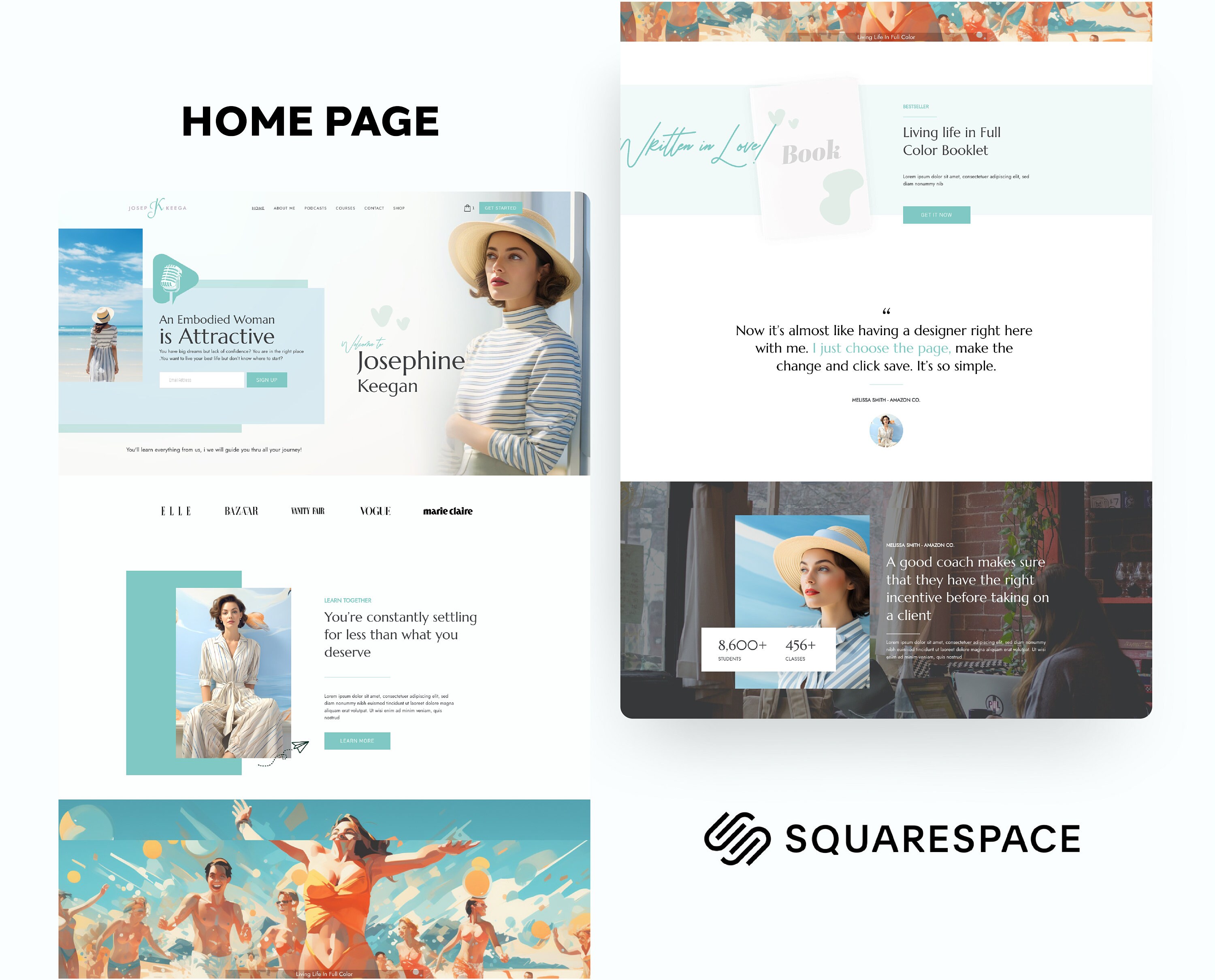 Squarespace Website Template, Influencer, Coach, Podcast, Blogger ...