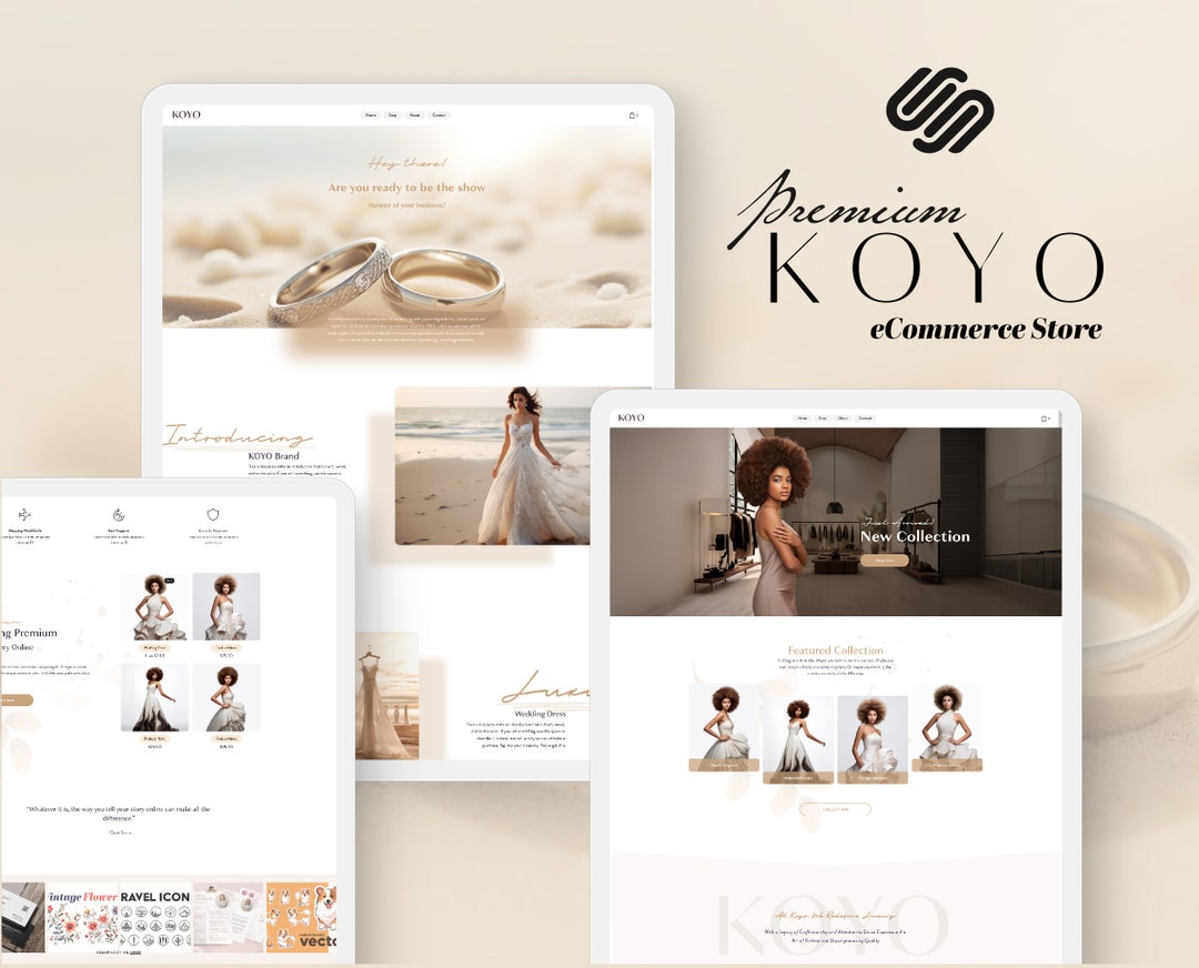 Luxury Squarespace Template Squarespace Latest Design For Etsy