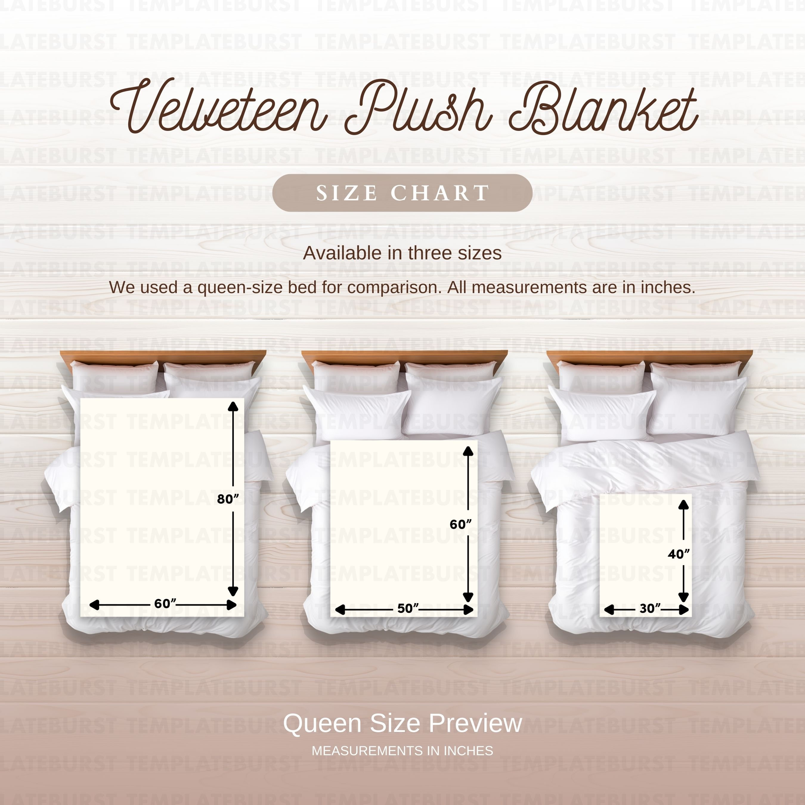 Canva Blanket Size Chart, Velveteen Blanket Mockup Size Chart, Throw Blanket Size Chart, Blanket ...