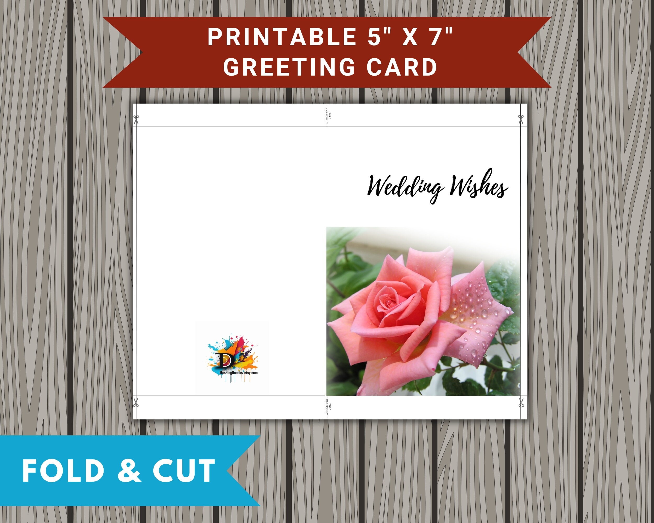 Wedding Wishes Card - Printable & Customizable | Perfect for Any ...