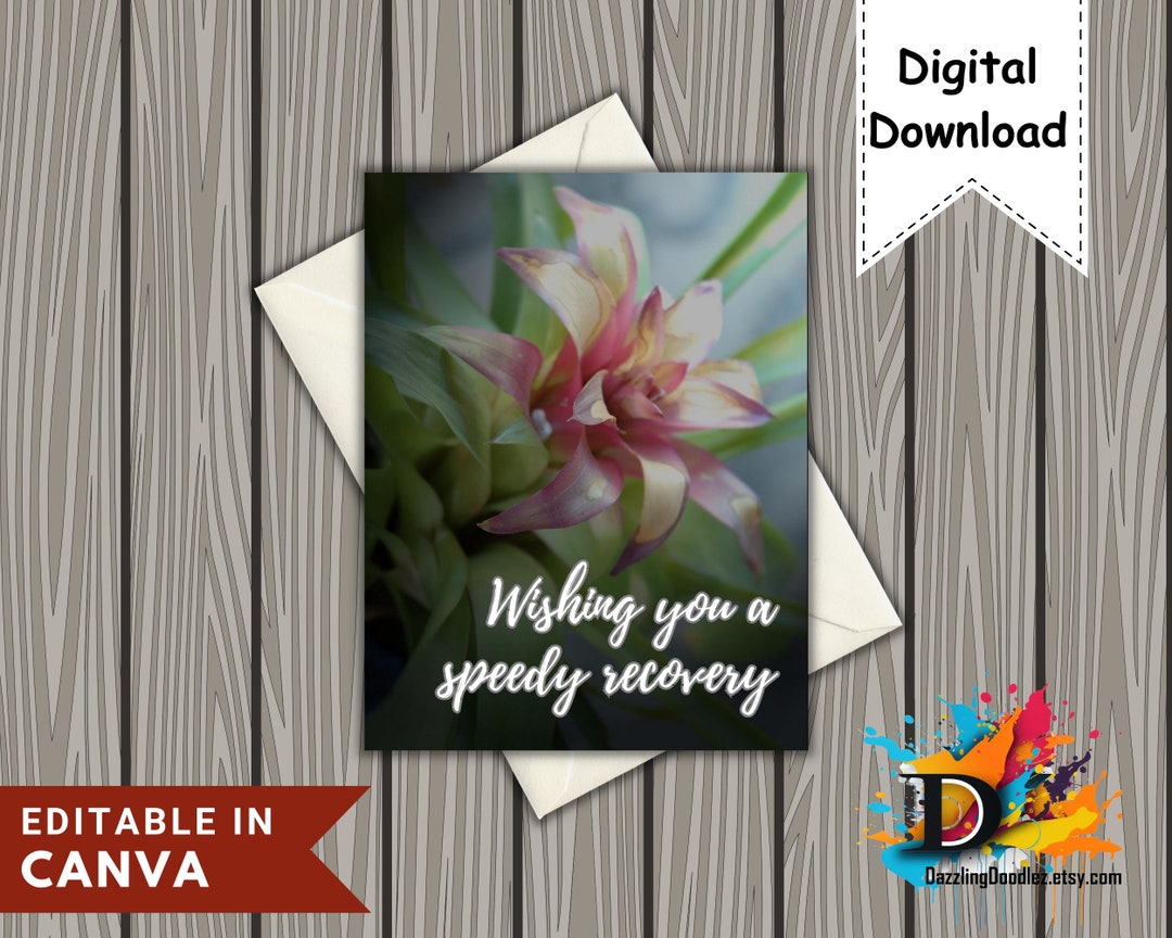 Wishing You A Speedy Recovery - Printable & Customizable | Perfect for ...