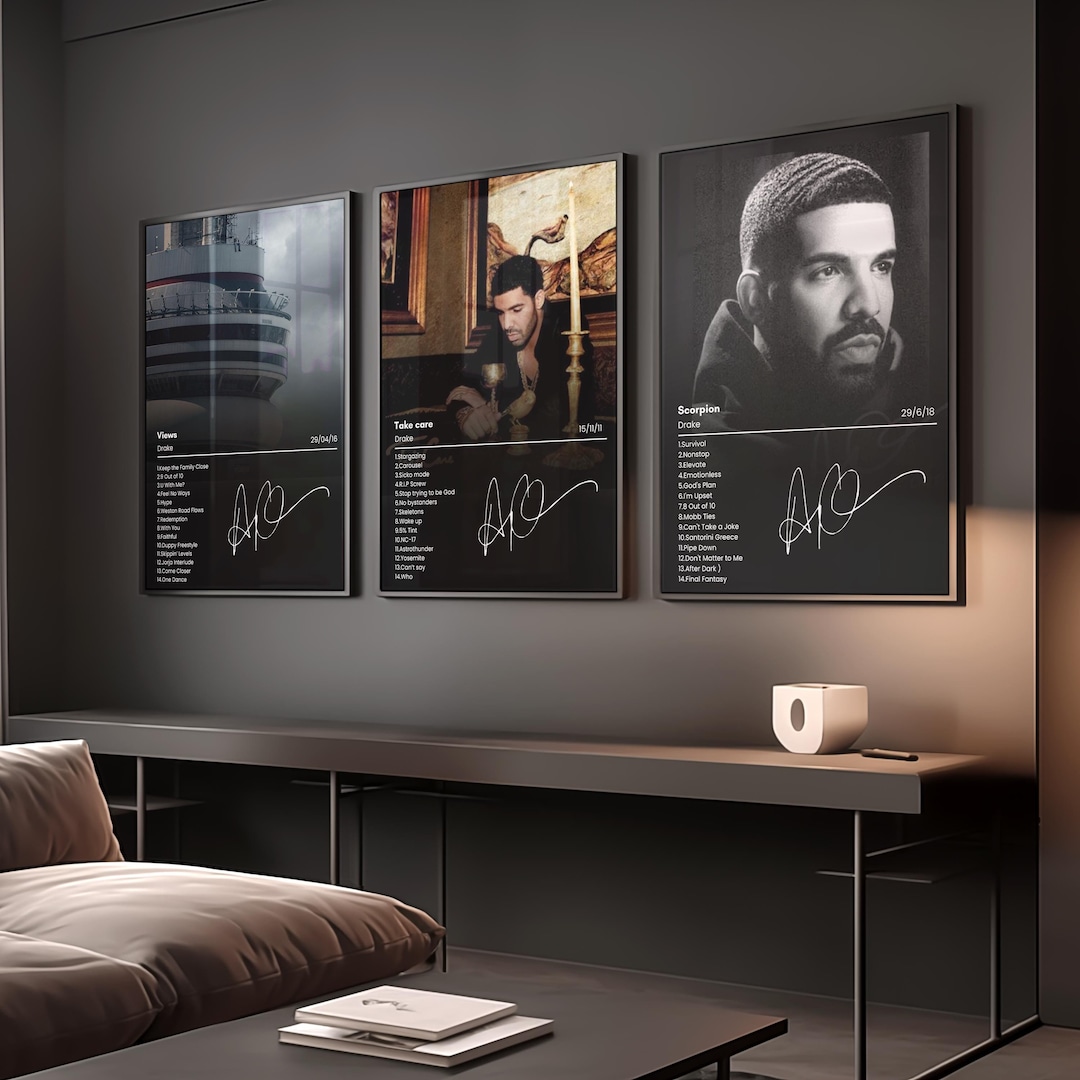 Drake Album Cover Poster, Vintage Drake Print, Music Cover Gift for Men ...