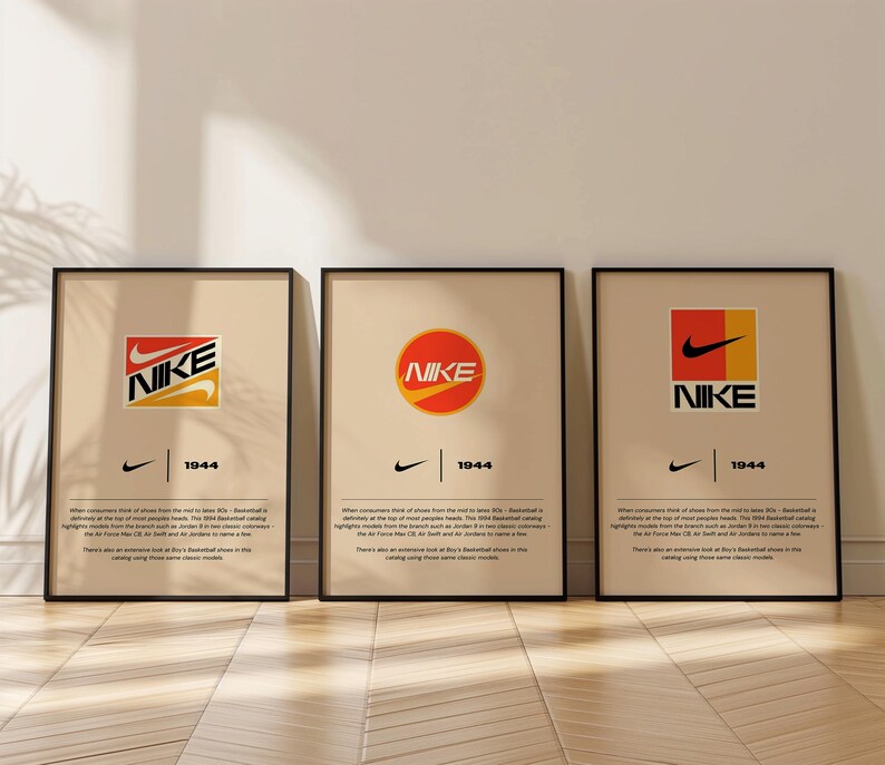 Nike Vintage Poster , Nike Retro Poster, Nike Poster Digital Download, Male Wall Art, Vintage ...