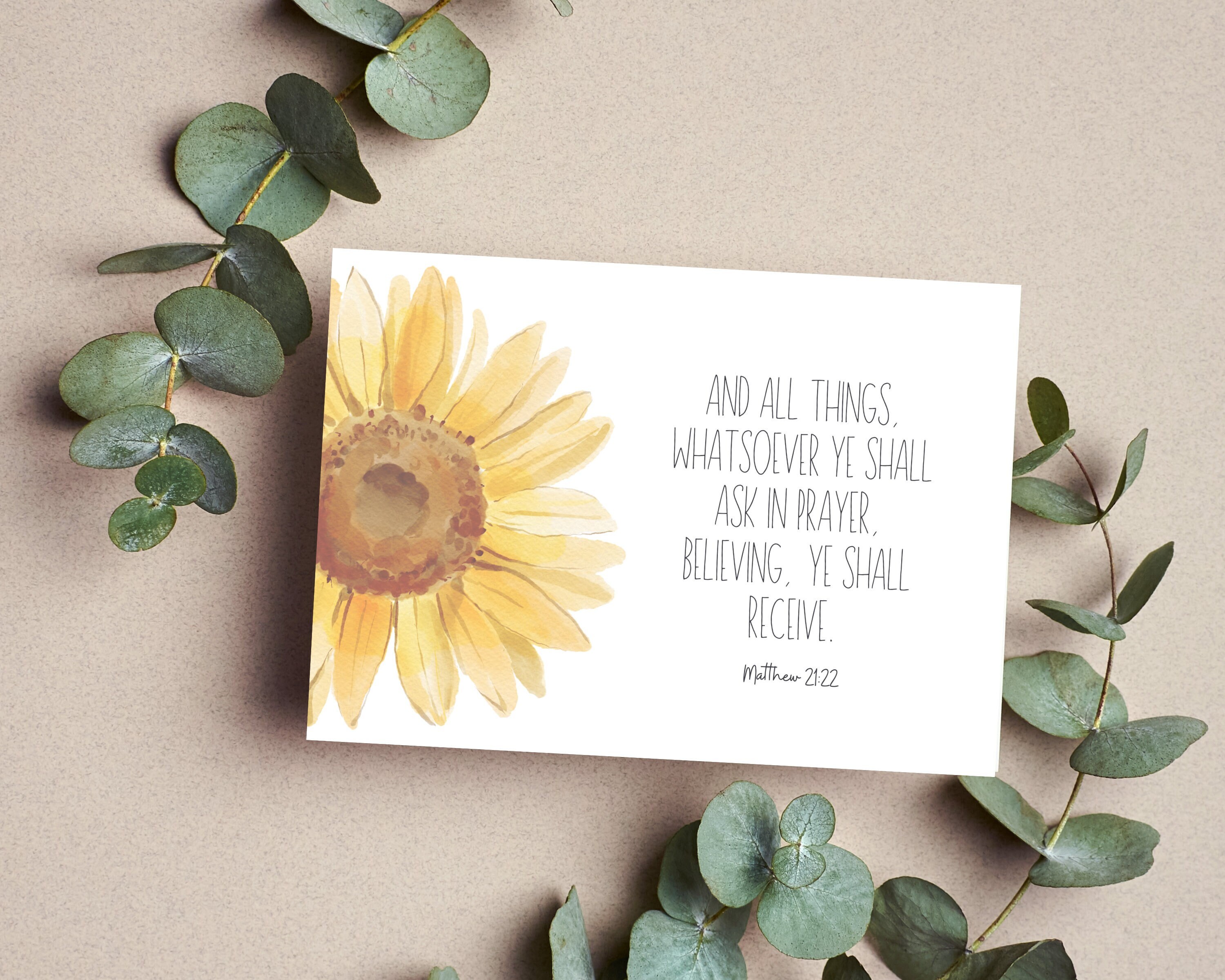 Watercolor Prayer and Scripture Cards - Set of 12 Printable Cards ...