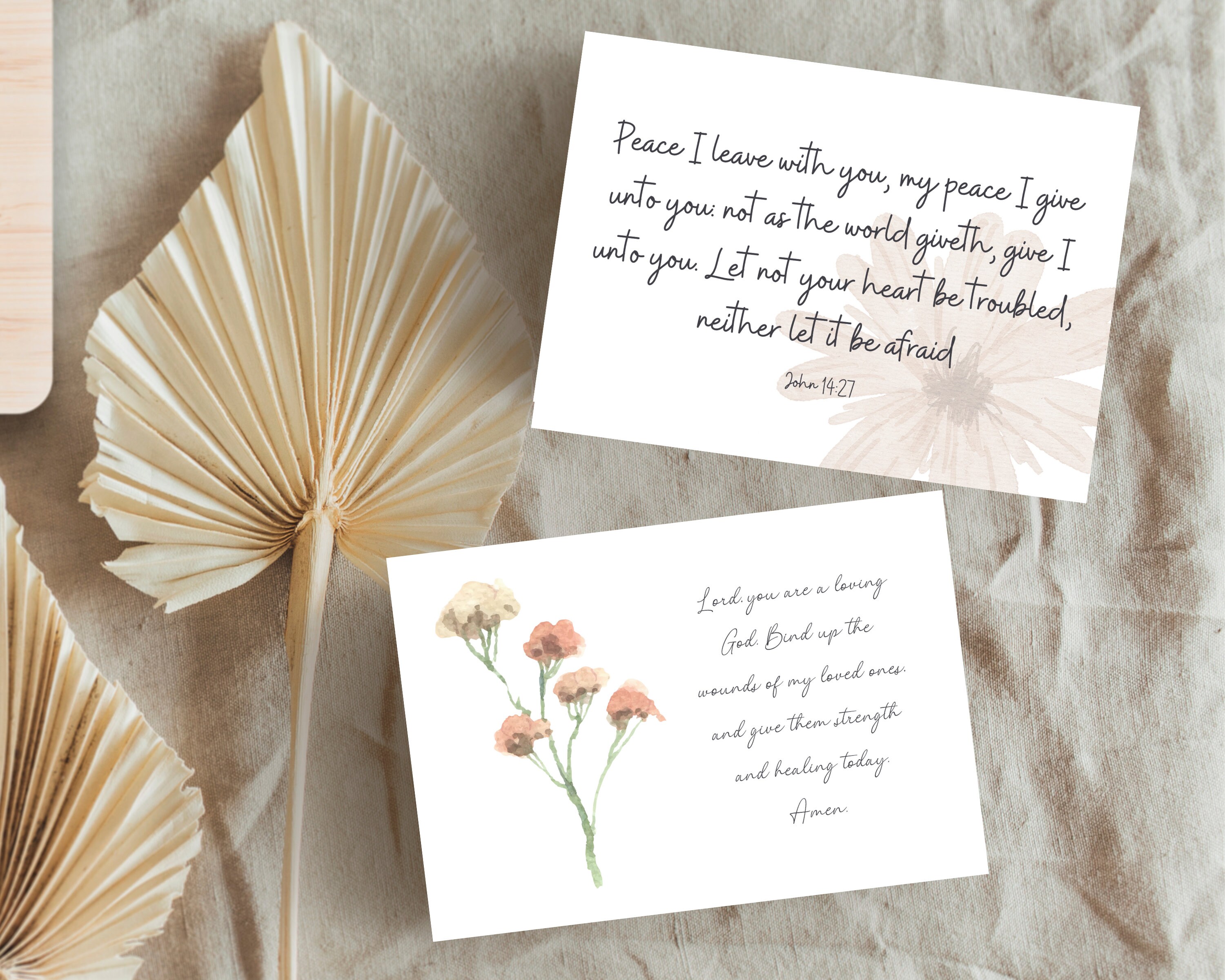 Watercolor Prayer and Scripture Cards - Set of 12 Printable Cards ...