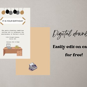 The Office Inspired Birthday Party Invitation - Instant Download - Etsy