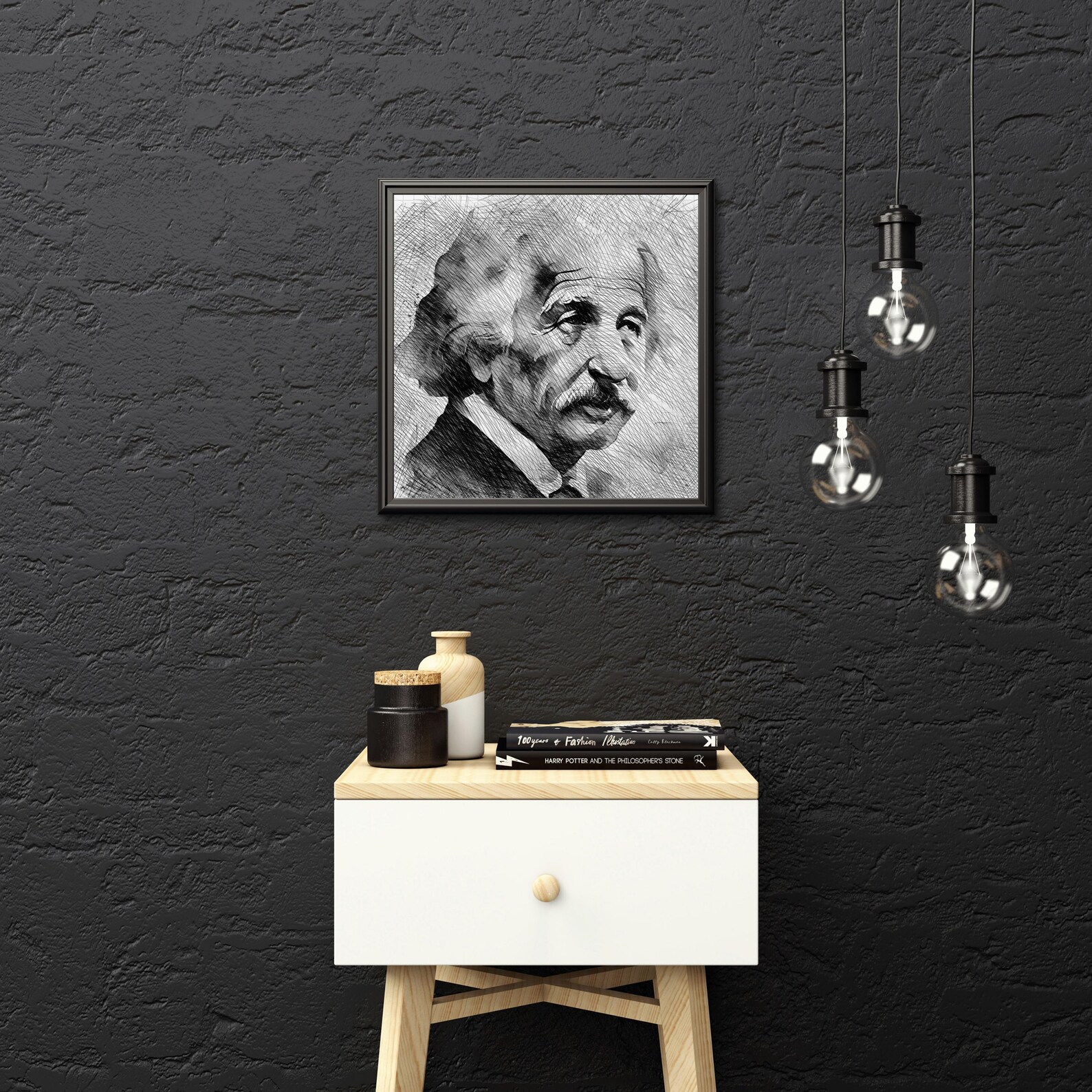 Modern Sketch Art of Albert Einstein - Etsy