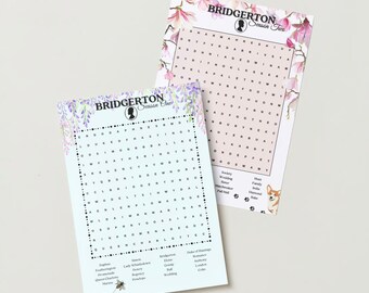 Bridgerton Season 1 Wordsearch Wordfind Puzzle Printable Lady ...