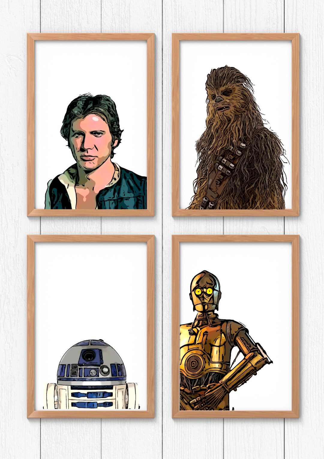Star Wars Instant Download Digital Printable Prints. Han Solo. C3PO ...