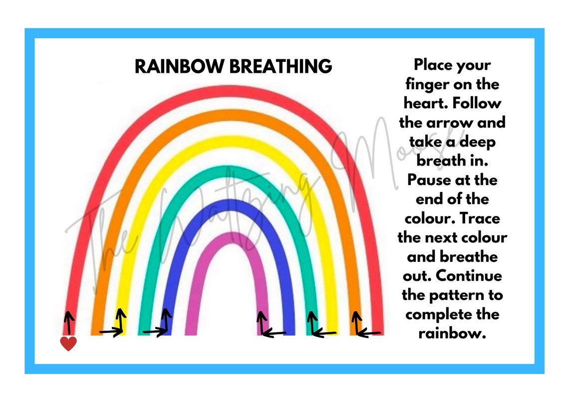 Mindfulness Breathing Exercises Activities for Kids, Breathing Cards ...