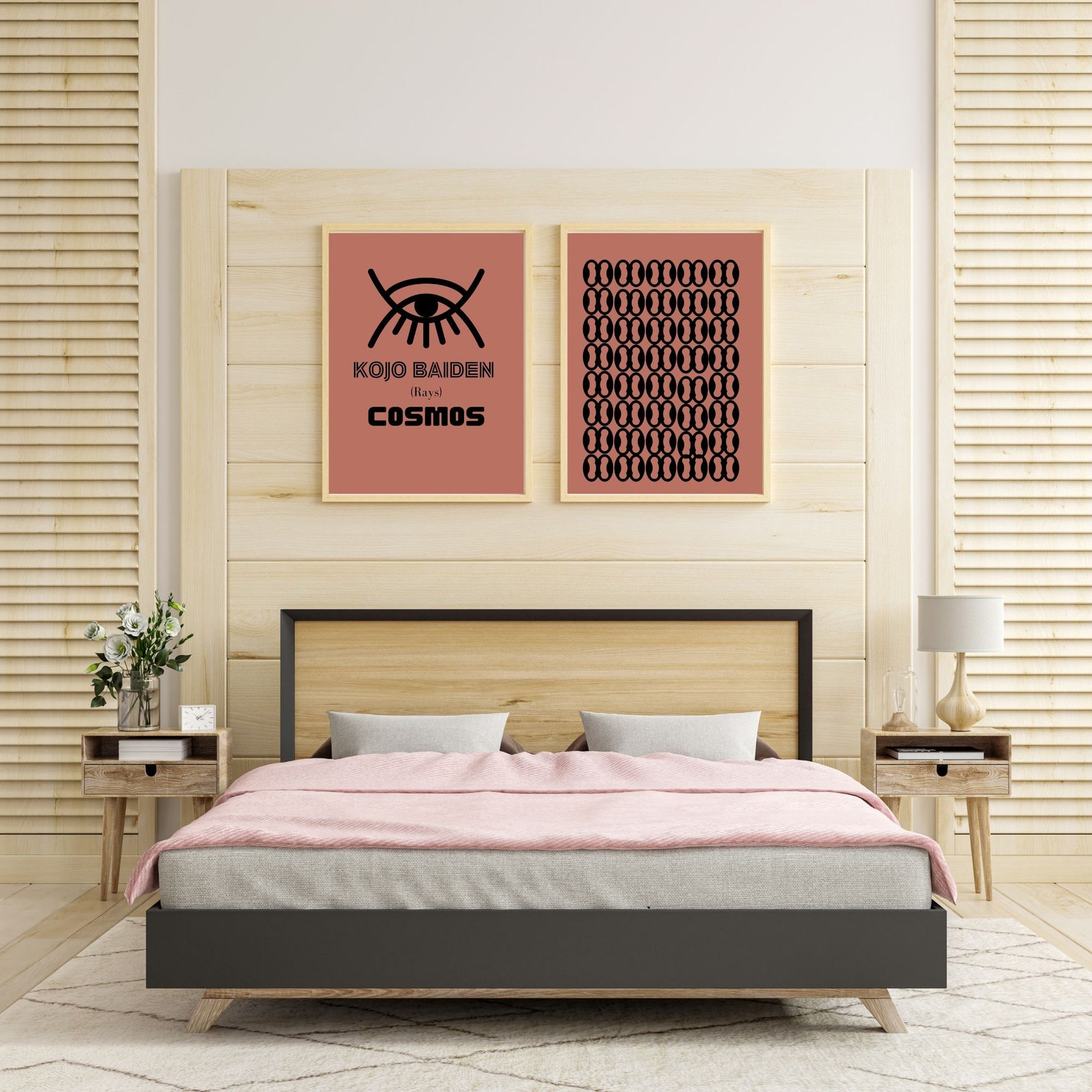 KOJO BAIDEN rays Brown and Black, Adinkra Symbol Wall Art Decor ...